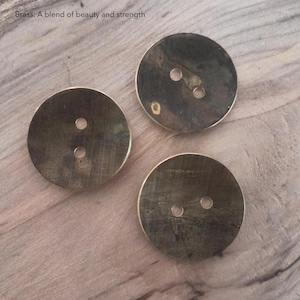 Handmade Metal Buttons: Antique Finish Brass and Copper - Etsy