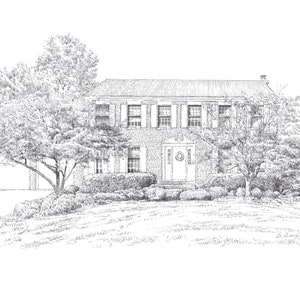 Custom House Portrait Digital Home Line Drawing Custom Venue - Etsy
