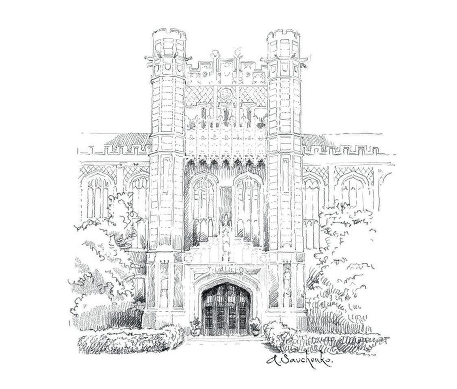 Custom House Portrait Digital Home Line Drawing Custom Venue - Etsy