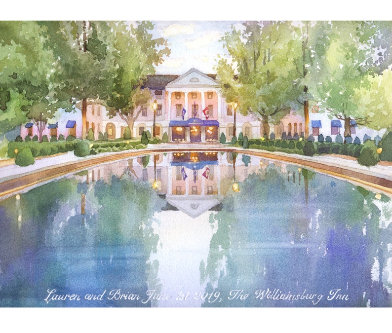 Custom Wedding Venue Painting, Watercolor Venue Portrait, Church ...