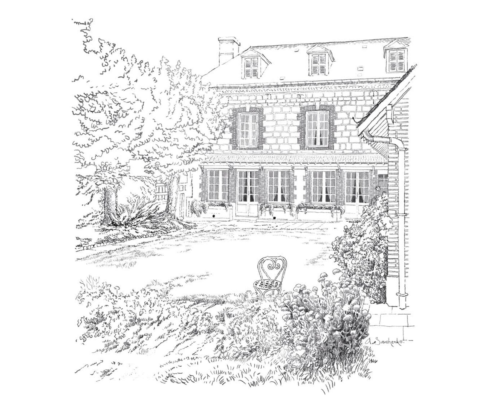 Custom House Portrait Digital Home Line Drawing Custom Venue - Etsy