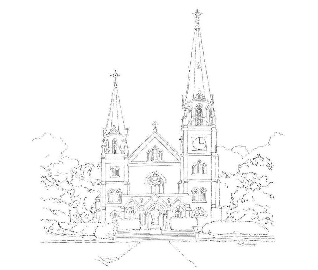 Custom Wedding Venue Illustration Custom Venue Drawing for Invitations ...