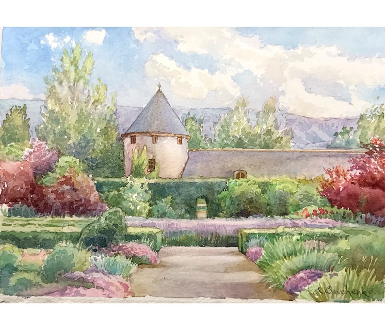 Wedding Venue Watercolor, Hand-painted Venue Save the Date Illustration ...
