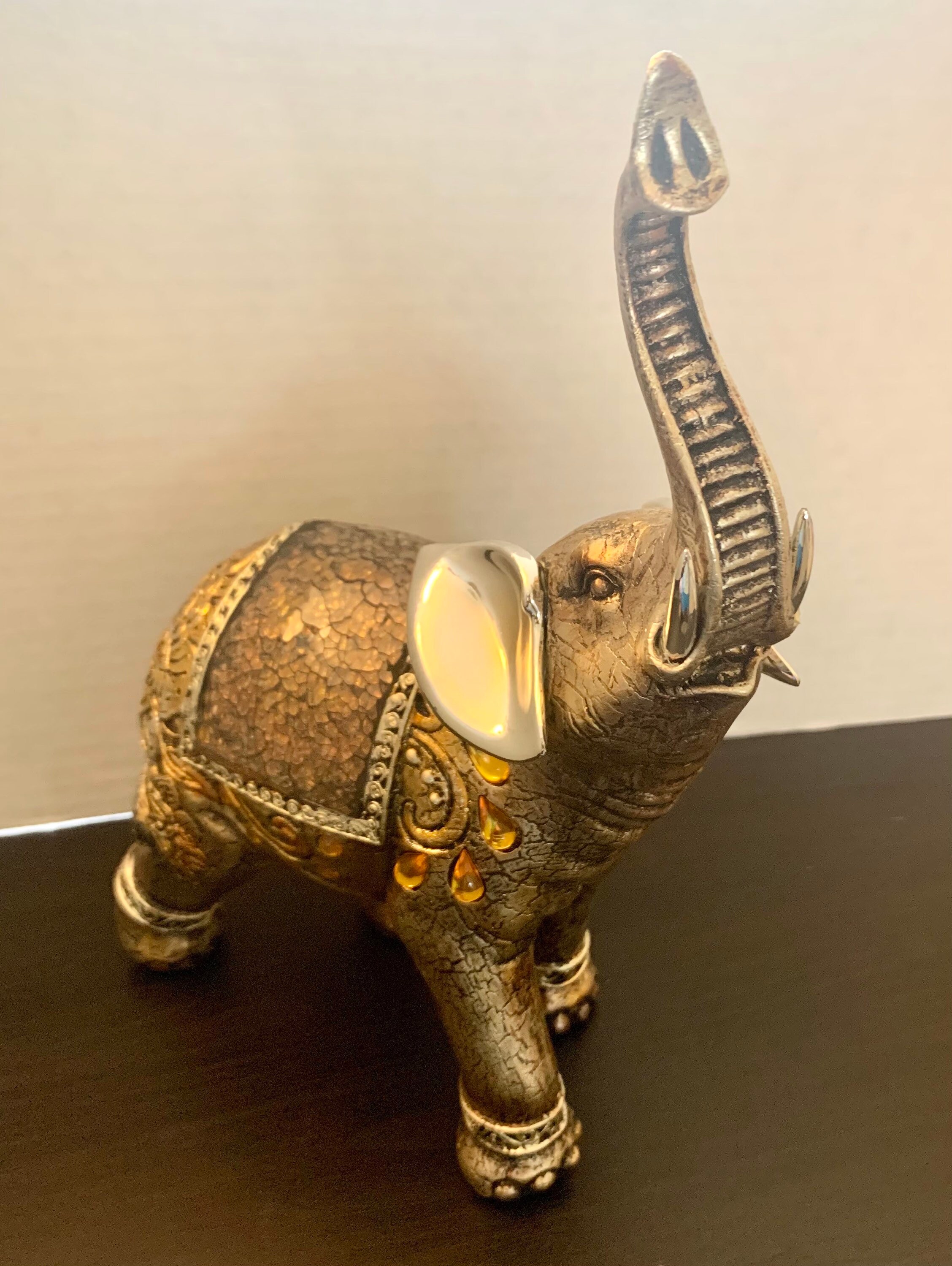 8.6H Elephant Figurine Trunk up Feng Shui Elephant Statue - Etsy