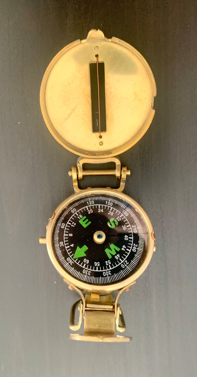 4 Brass Military Compass Lensatic Navigation Compass Scout Etsy