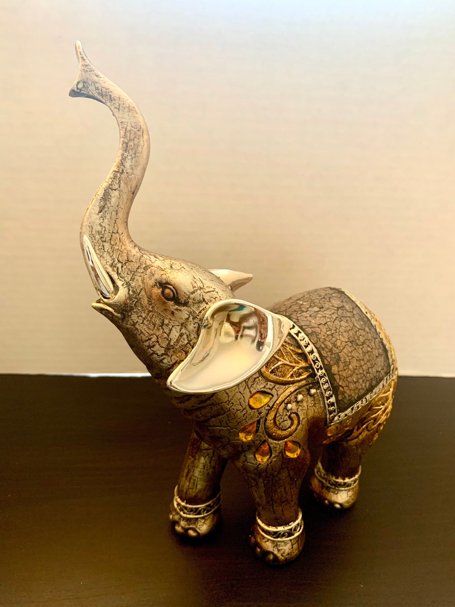 8.6H Elephant Figurine Trunk up Feng Shui Elephant Statue - Etsy