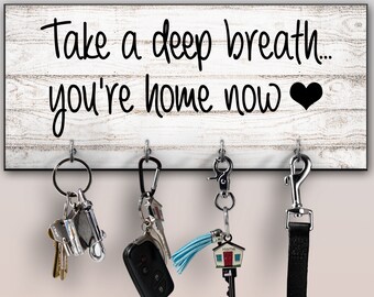 Home Sweet Home Personalized Key Ring Holder Housewarming | Etsy