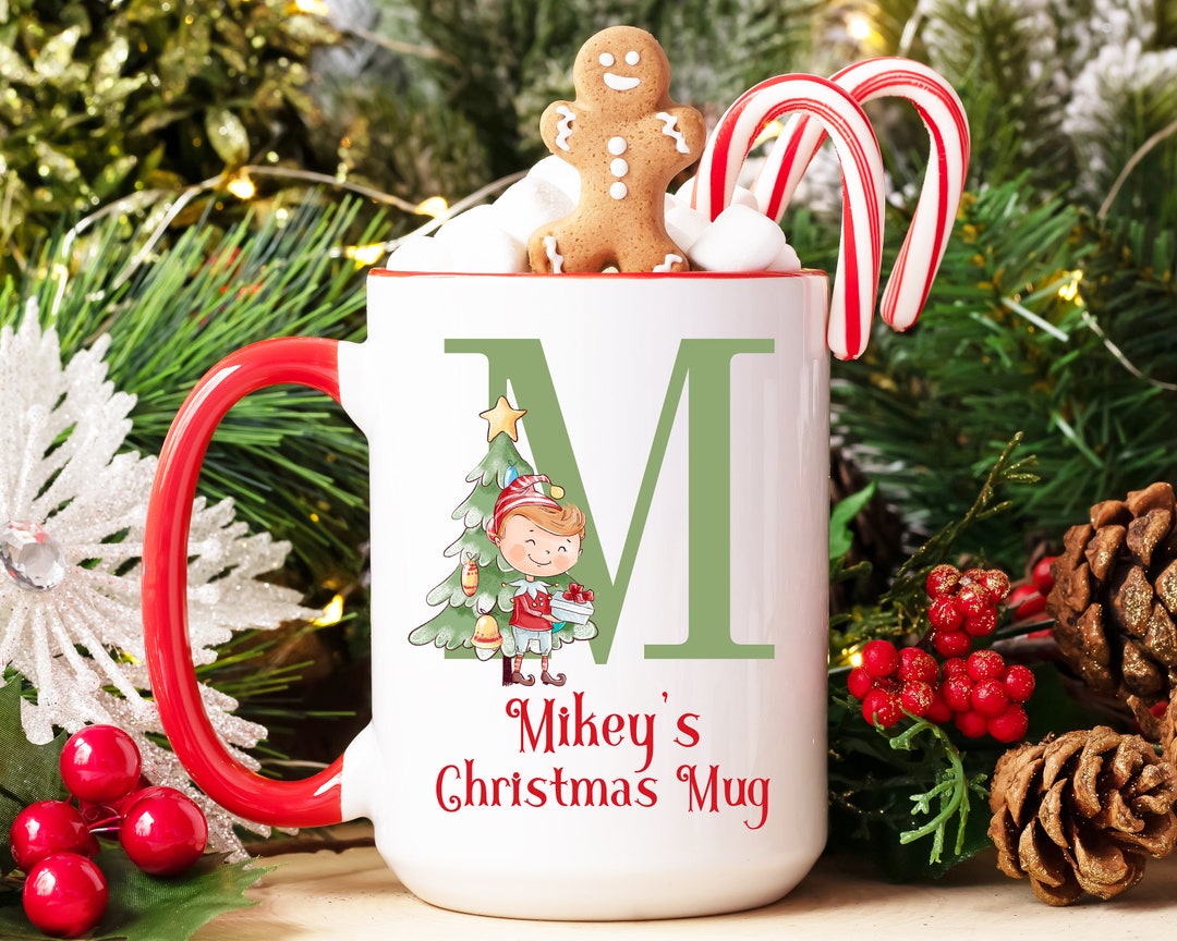 Kids Hot Cocoa Mug Elf on the Shelf Mug Stocking Stuffer - Etsy