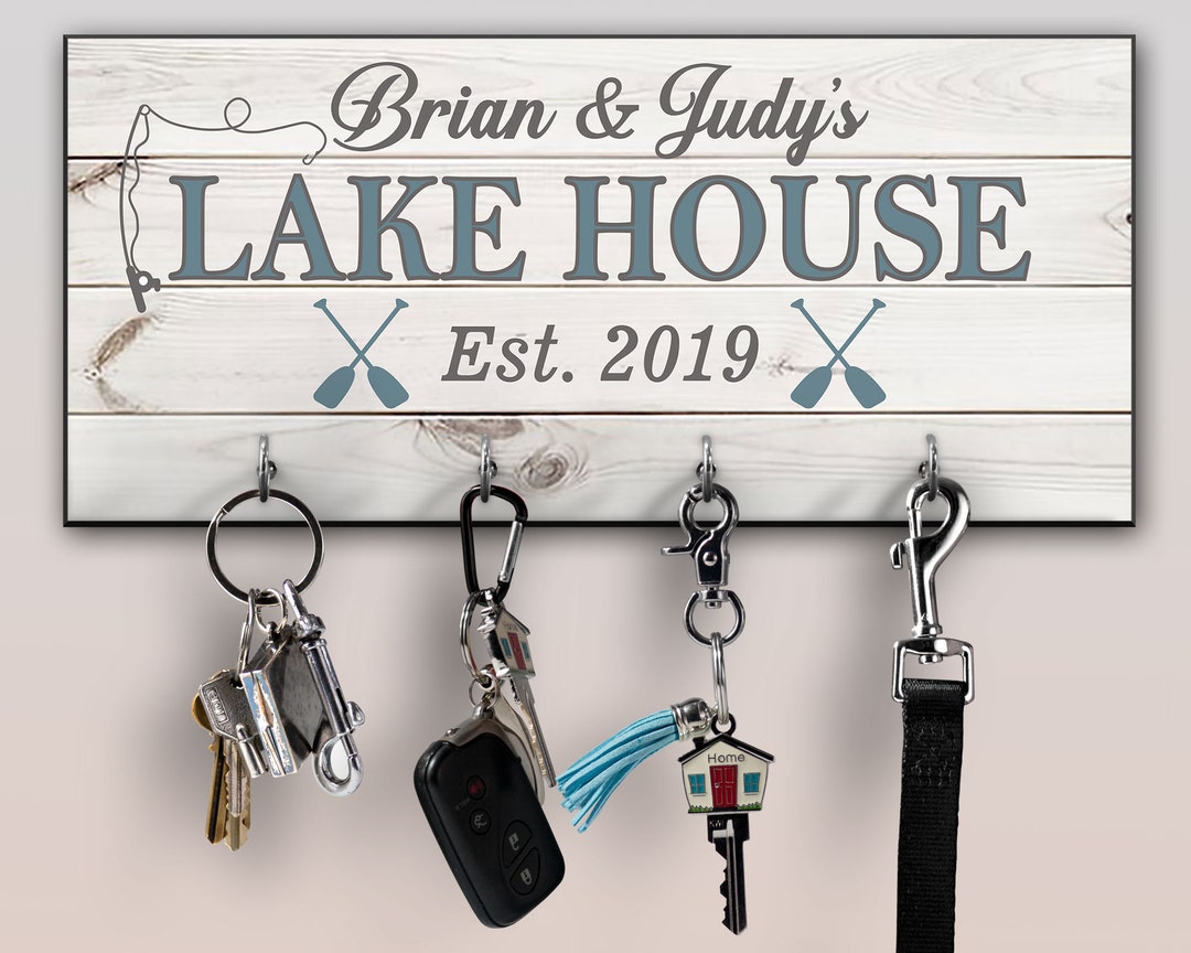 Personalized Key Ring Holder, Family Key Holder, Home Key Rack, Couples ...