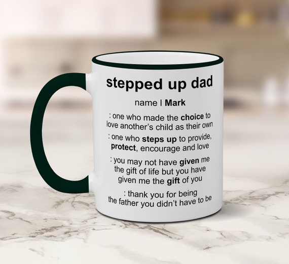 Personalized Mug Stepped Up Dad Step Dad Mug Christmas Gift | Etsy