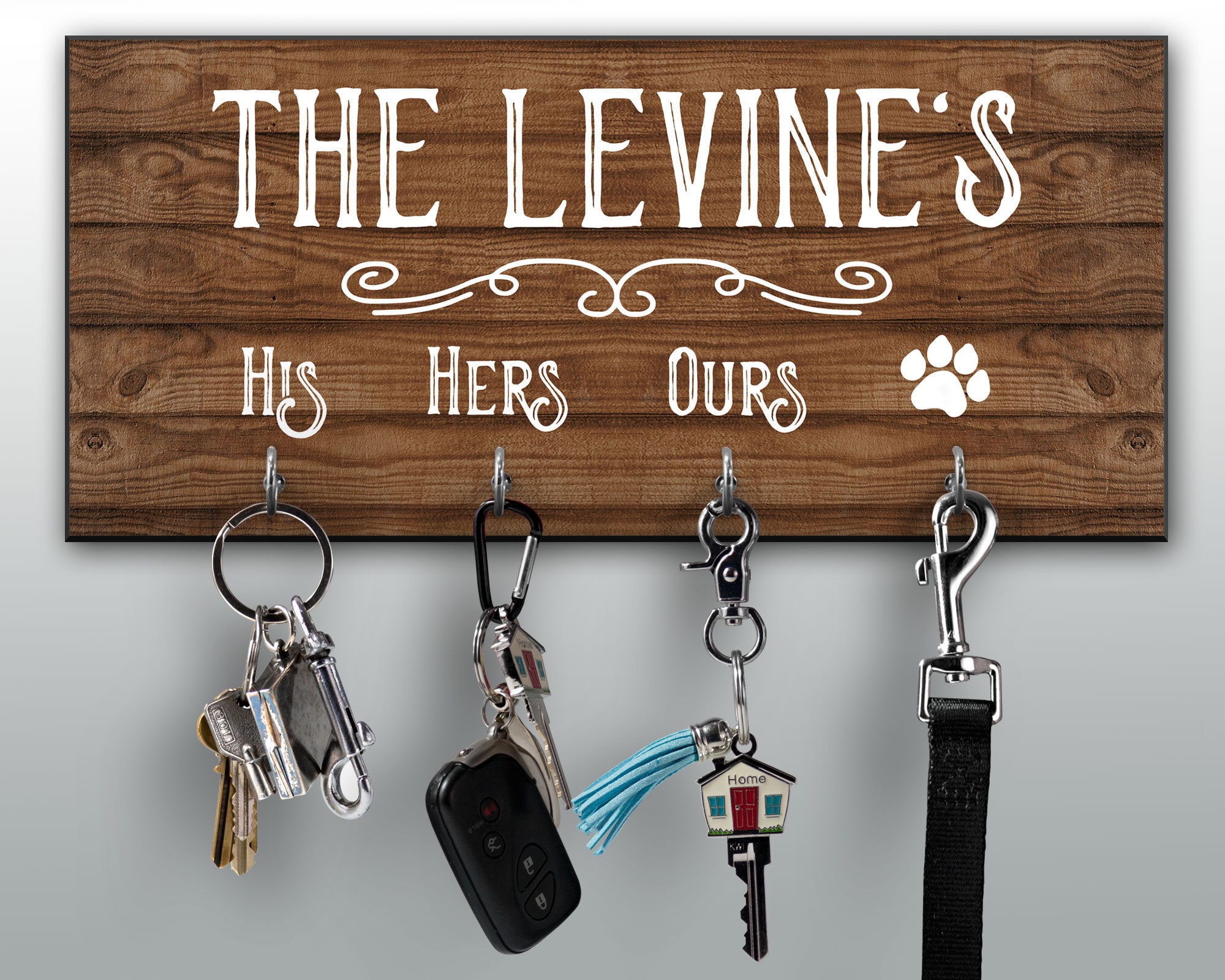 Personalized Key Ring Holder Key Holder His Hers Ours Dog - Etsy