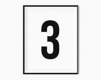 Printable number | Etsy