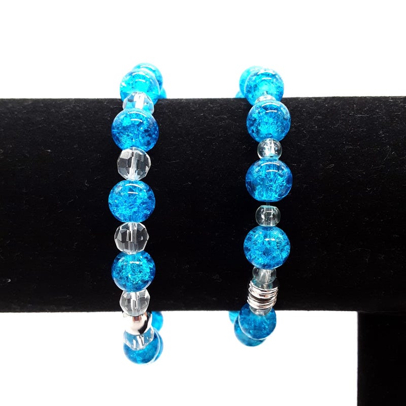 Light Blue Bead Bracelet - Etsy