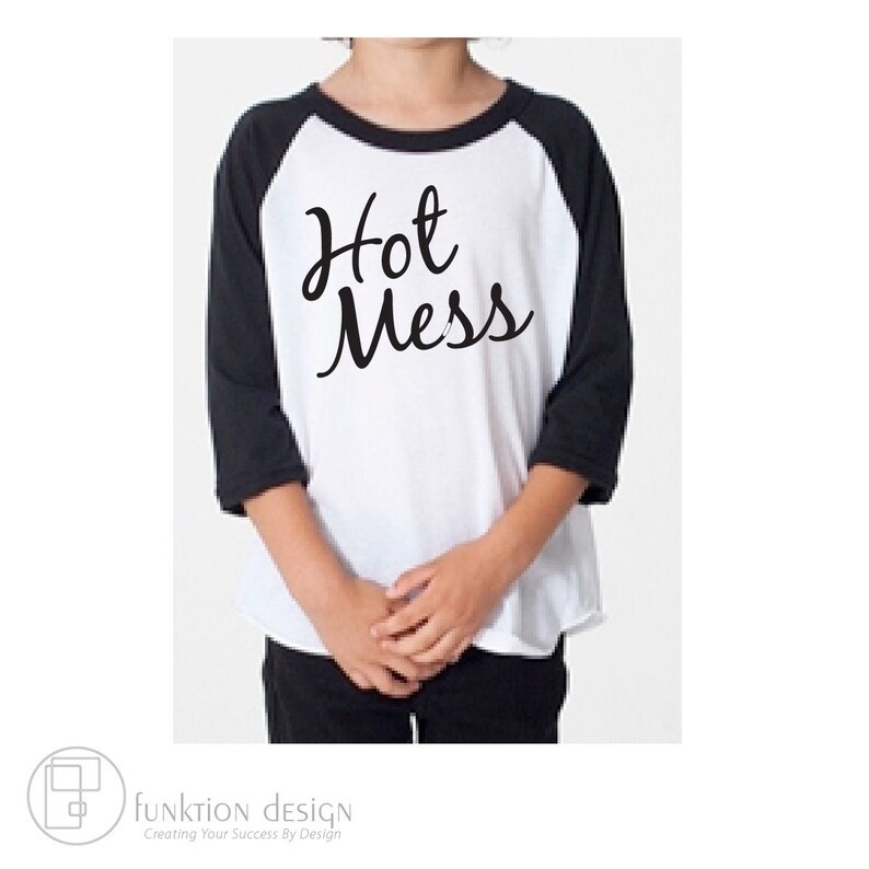Kids Super Sassy Hot Mess Baseball Tee Shirt - Etsy