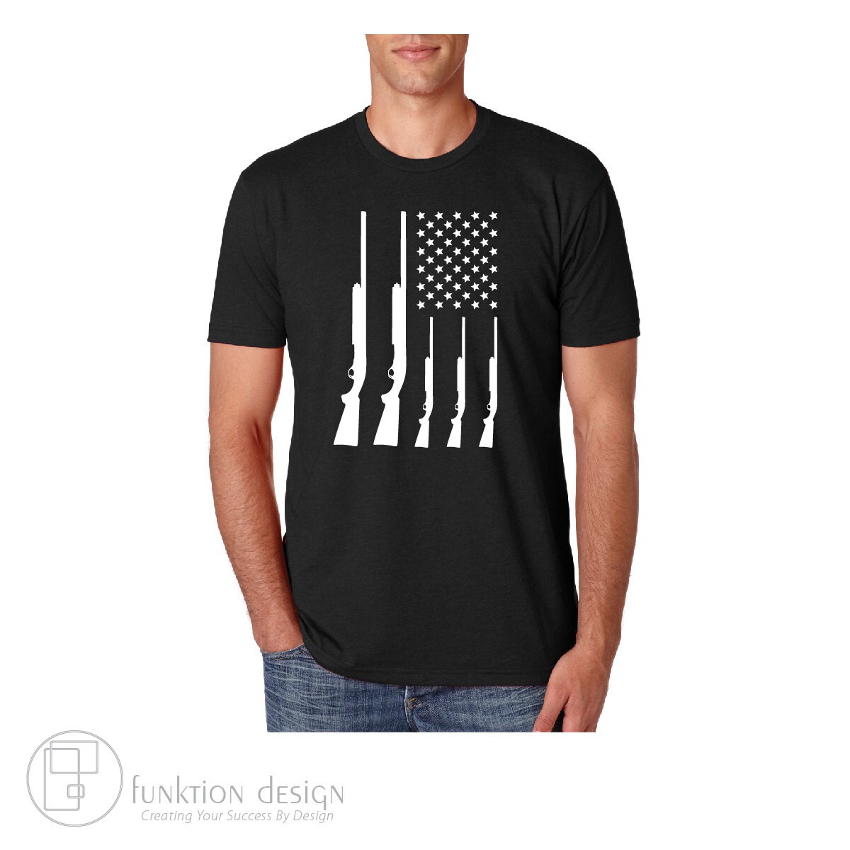 Shot Gun American Flag Military T-shirt - Etsy
