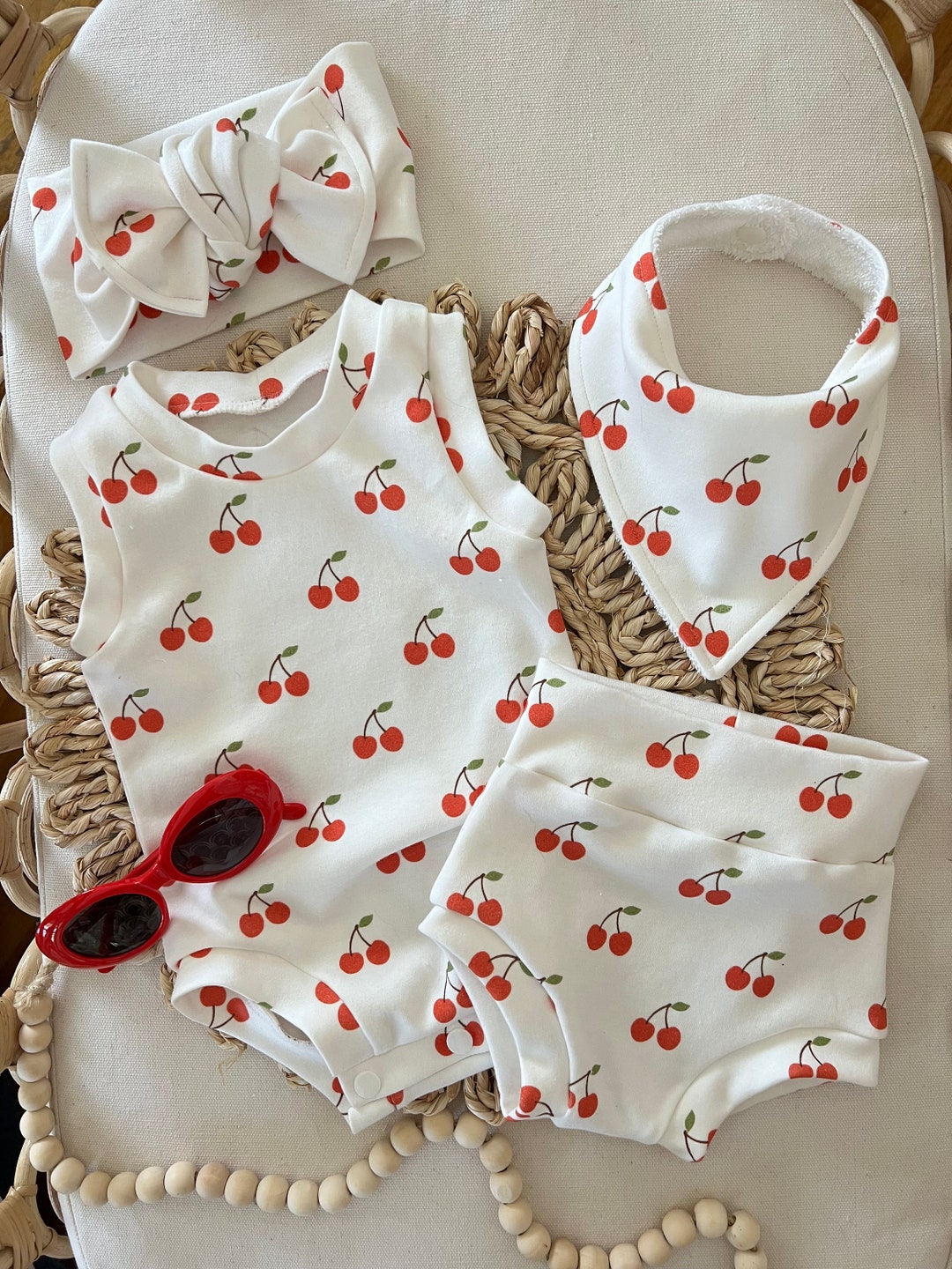 Baby Bummies, Cherries Baby Bummies, Bodysuit, Summer Baby Bummies, - Etsy