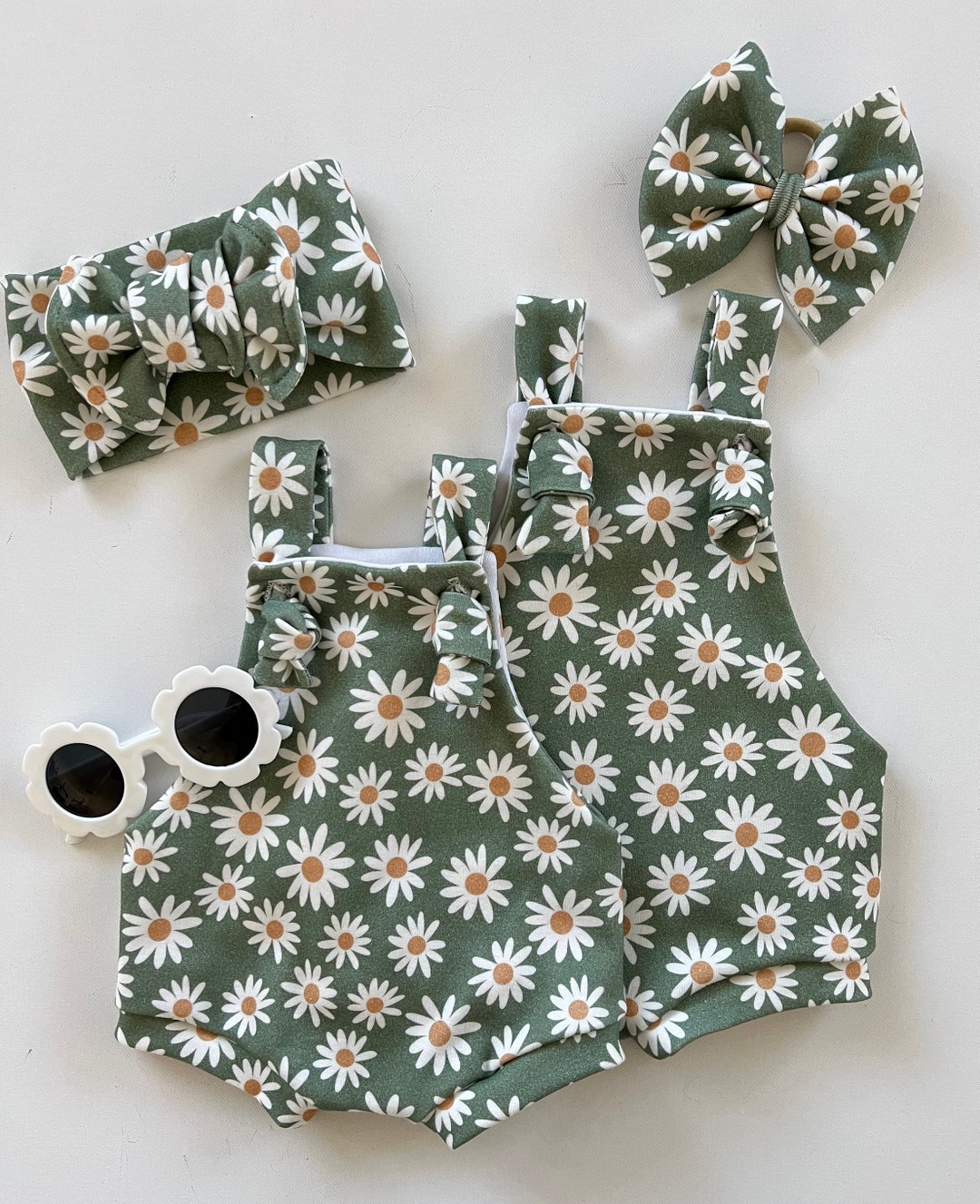 Daisies Overalls, Daisy Tieknot Overalls, Baby Overall, Baby Girl ...
