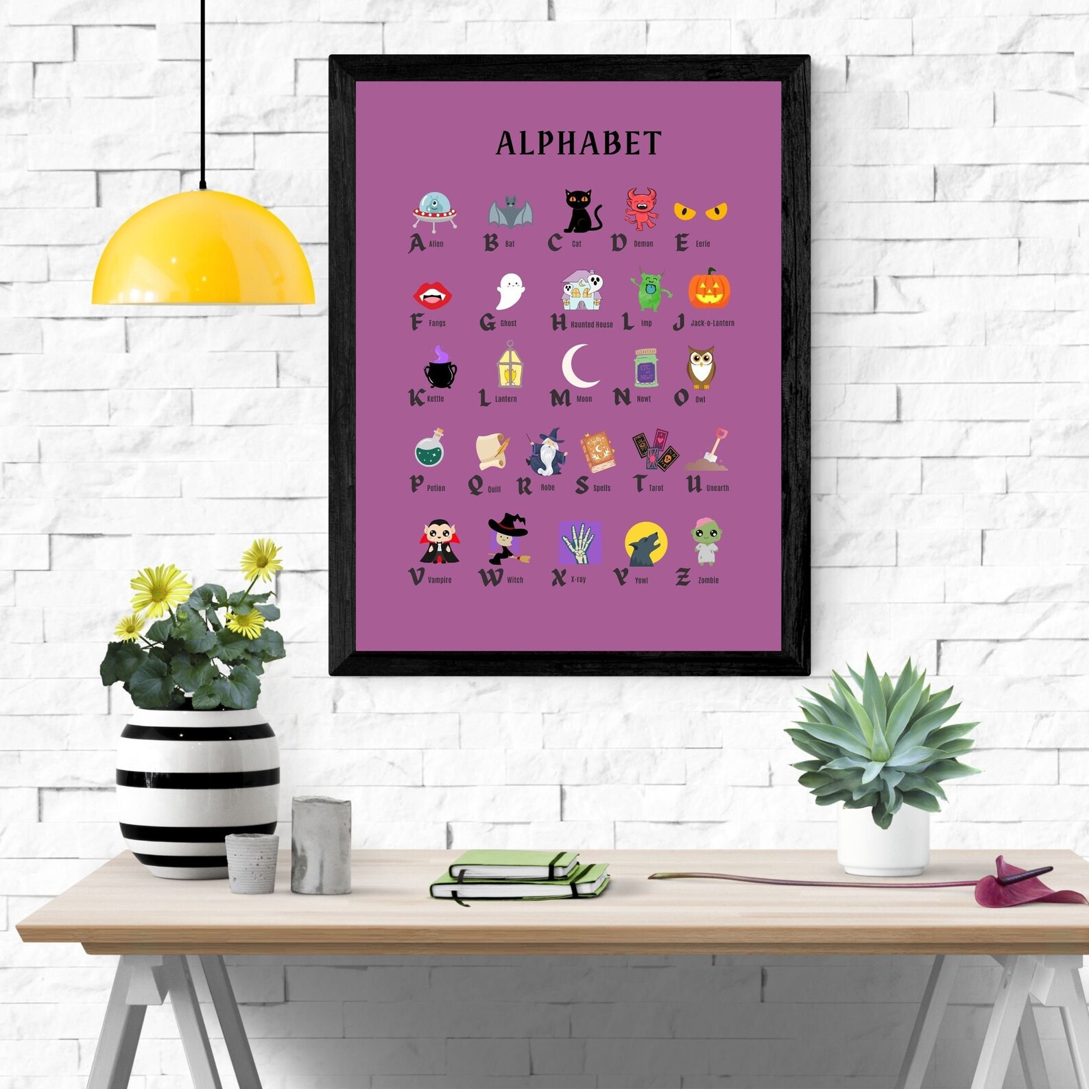 Halloween Alphabet Poster Digital Download Large Print - Etsy