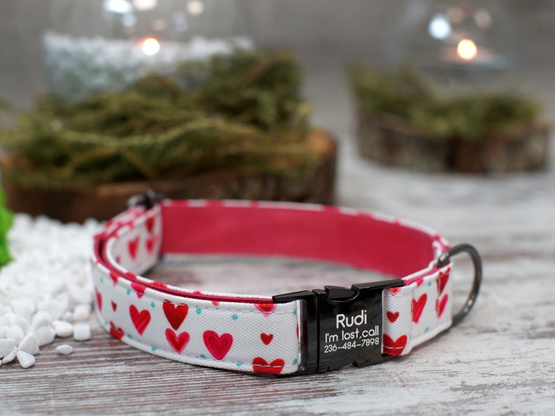 Personalized Leather Dog Collar Pattern Dog Collar Girl Dog | Etsy