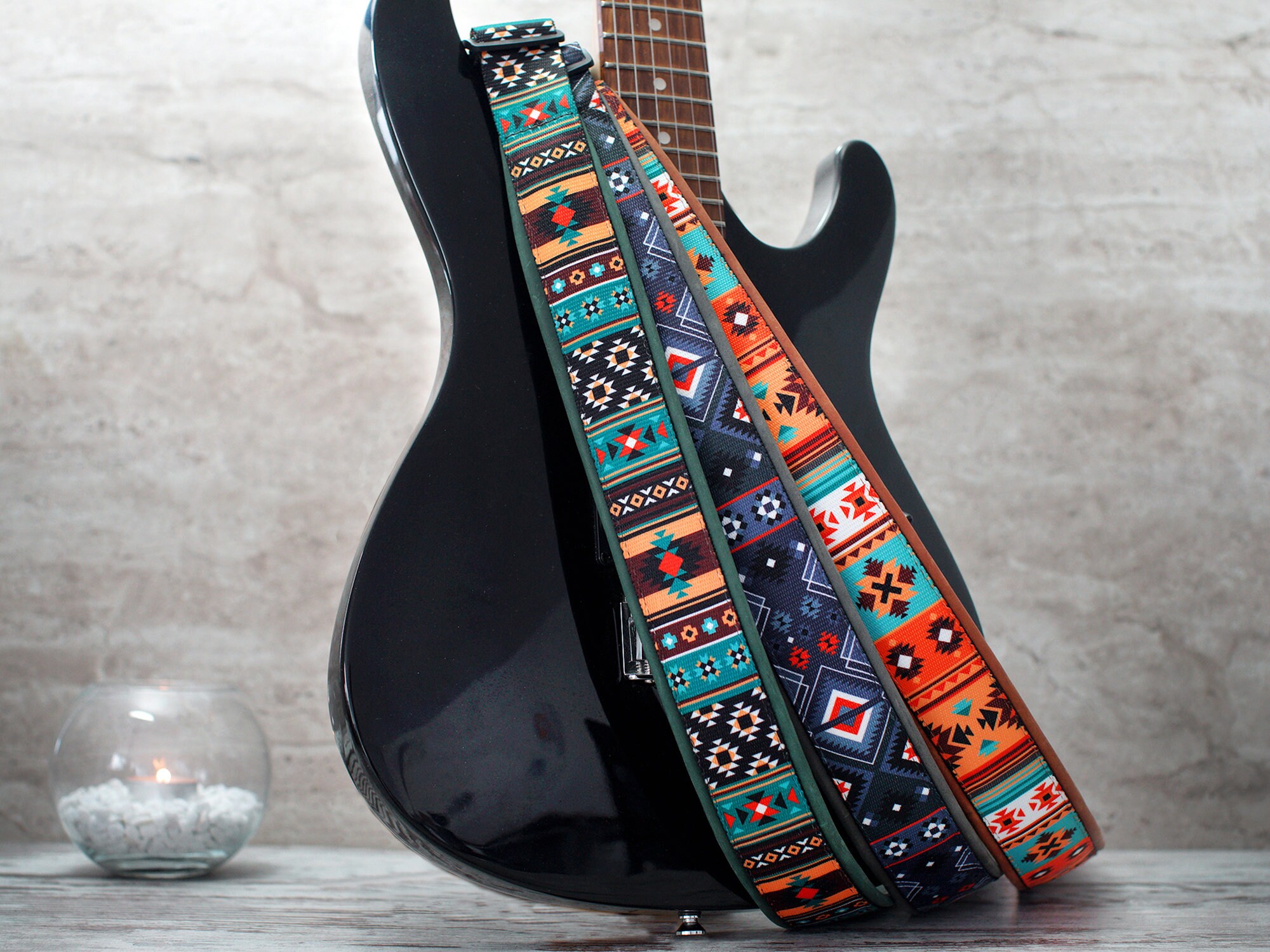 Leather Electric Guitar Strap, Personalized Bass Guitar Straps, Guitar ...