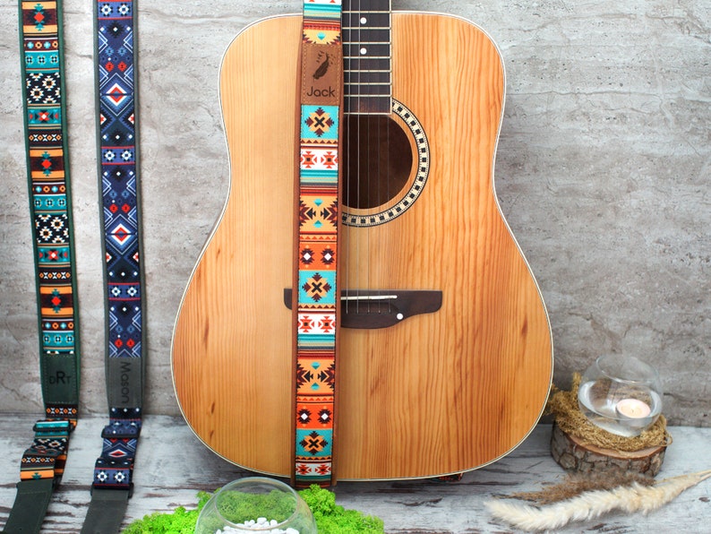 Custom Guitar Strap Leather Personalized Guitar Strap - Etsy
