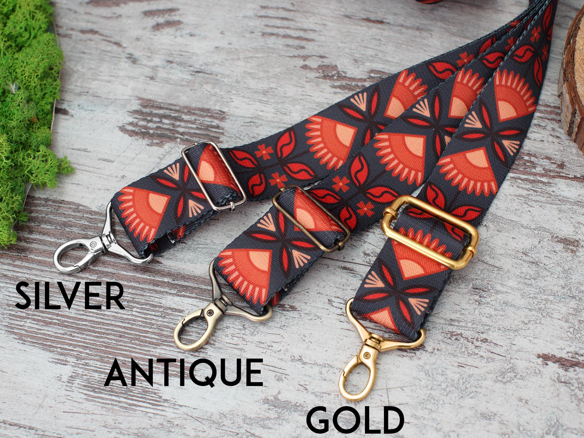 Replacement Bag Straps - Silver Gold Antique Hardware, Adjustable ...