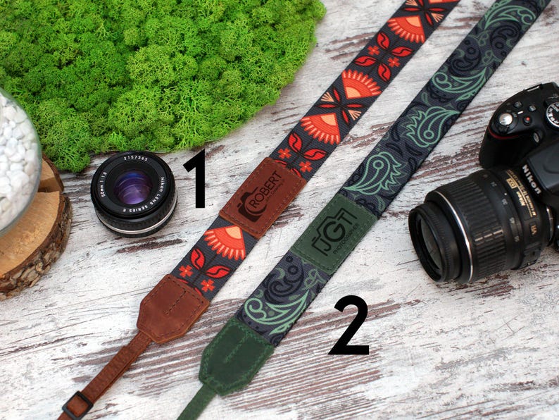 Personalized Camera Strap With Engraved Leather Part, Custom Camera ...