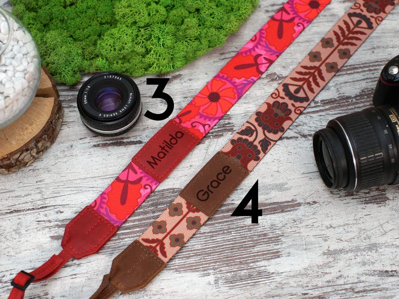 Personalized Camera Strap With Engraved Leather Part, Custom Camera ...