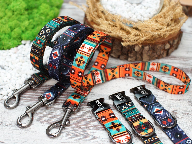Southwest Dog Leash 5FT Geometric Pattern Dog Leashes Aztec - Etsy