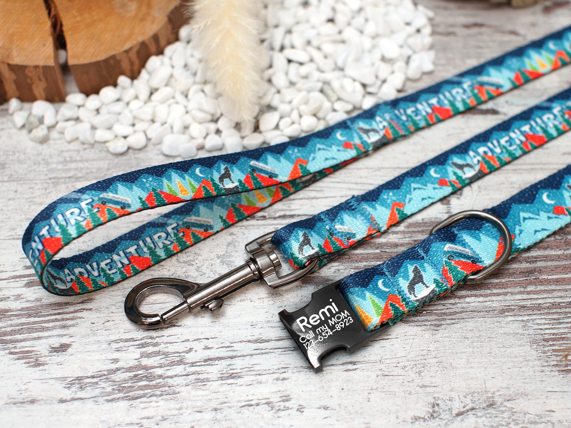 Personalized Nature Dog Leash, Pattern Designer Dog Leash, Print Pet ...