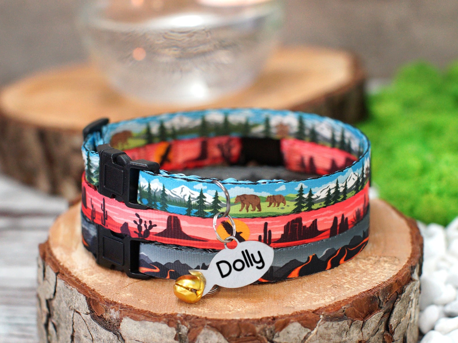 Personalized Cat Collar Pattern Cat Collar With Bell | Etsy