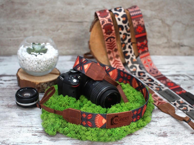 Personalized Camera Strap With Engraved Leather Part, Custom Camera ...