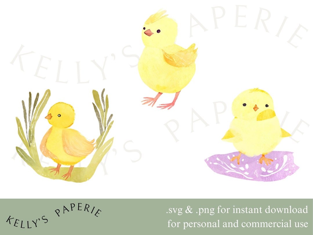 Watercolor Baby Chicks Svg Png, Cut File for Cricut, Tshirt, Print on ...