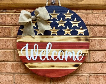 Patriotic Welcome Sign | Etsy