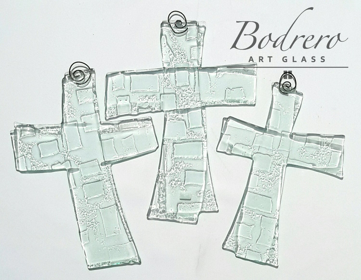 Sacred Art. Crucifix in Transparent Glass, Made With the Technique of ...