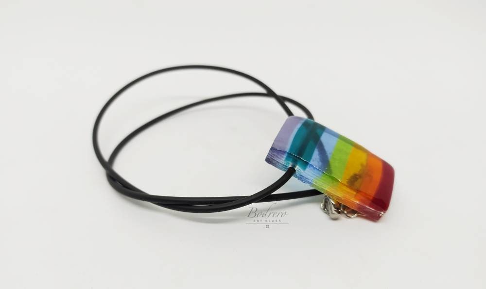 Rainbow Jewel Rainbow Pendant Pendant With Rainbow in Molten - Etsy UK