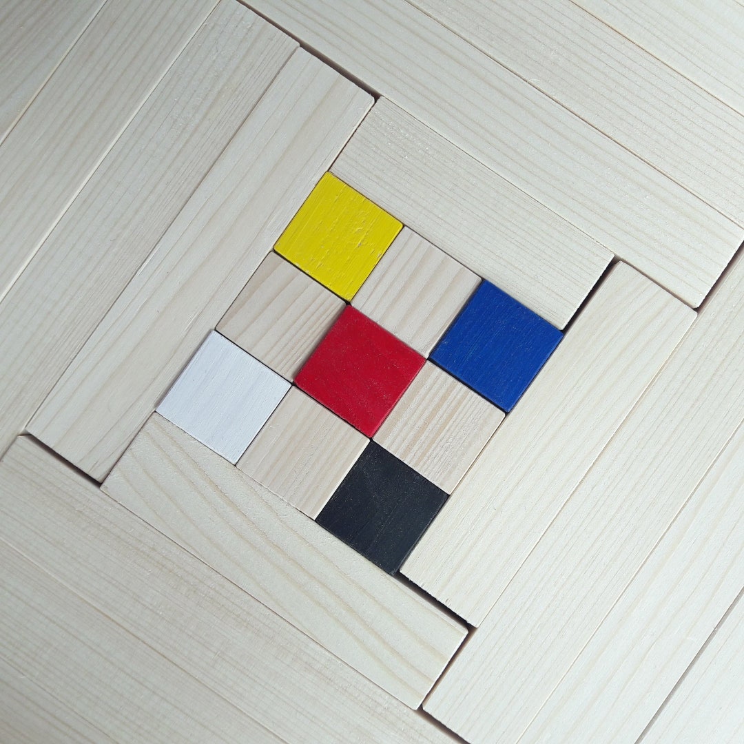 Wooden Cubes, Construction Games 70 Pieces in Natural Wood 22 Mm X 22 ...