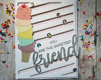Ice cream card | Etsy
