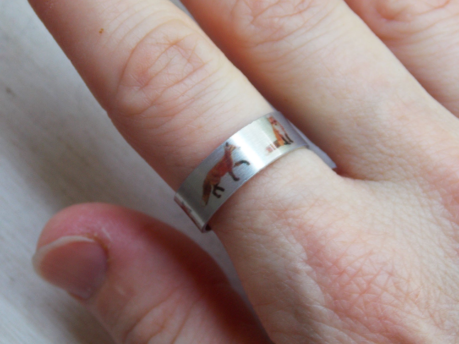 Fox Ring Red Fox Silver Fox Wildlife Jewelry Adjustable - Etsy