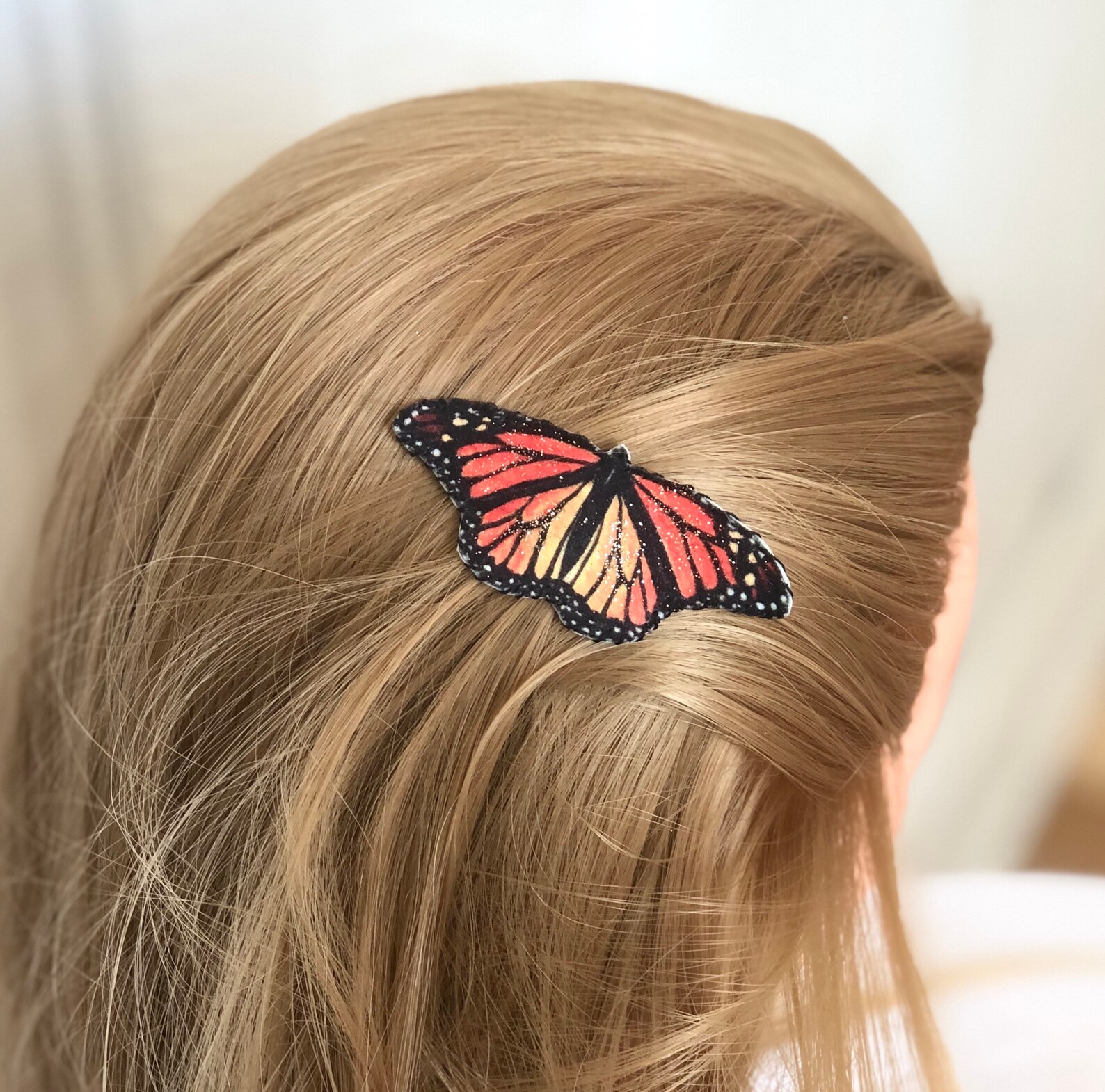 Monarch Butterfly Snap Clip Hair Clip Butterfly Barrette - Etsy