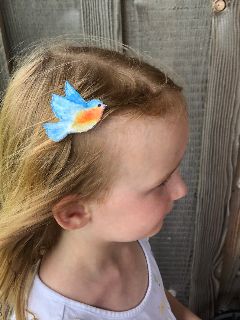 Bluebird Snap Clip Barrette, Bird Hair Clip, for Girls, Toddlers ...