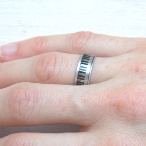 Piano Ring, Keyboard Ring, Silver Piano Ring, Music Ring, Piano Keys ...