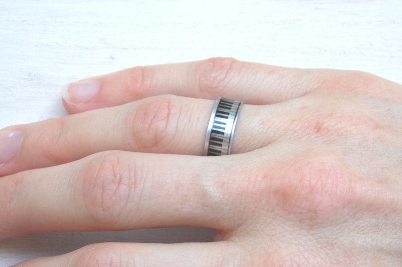 Piano Ring Keyboard Ring Silver Piano Ring Music Ring - Etsy
