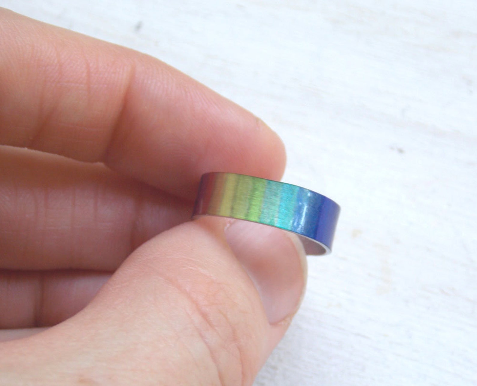 Iridescent Ring Multicolored Ring Fairy Ring Rainbow Color | Etsy