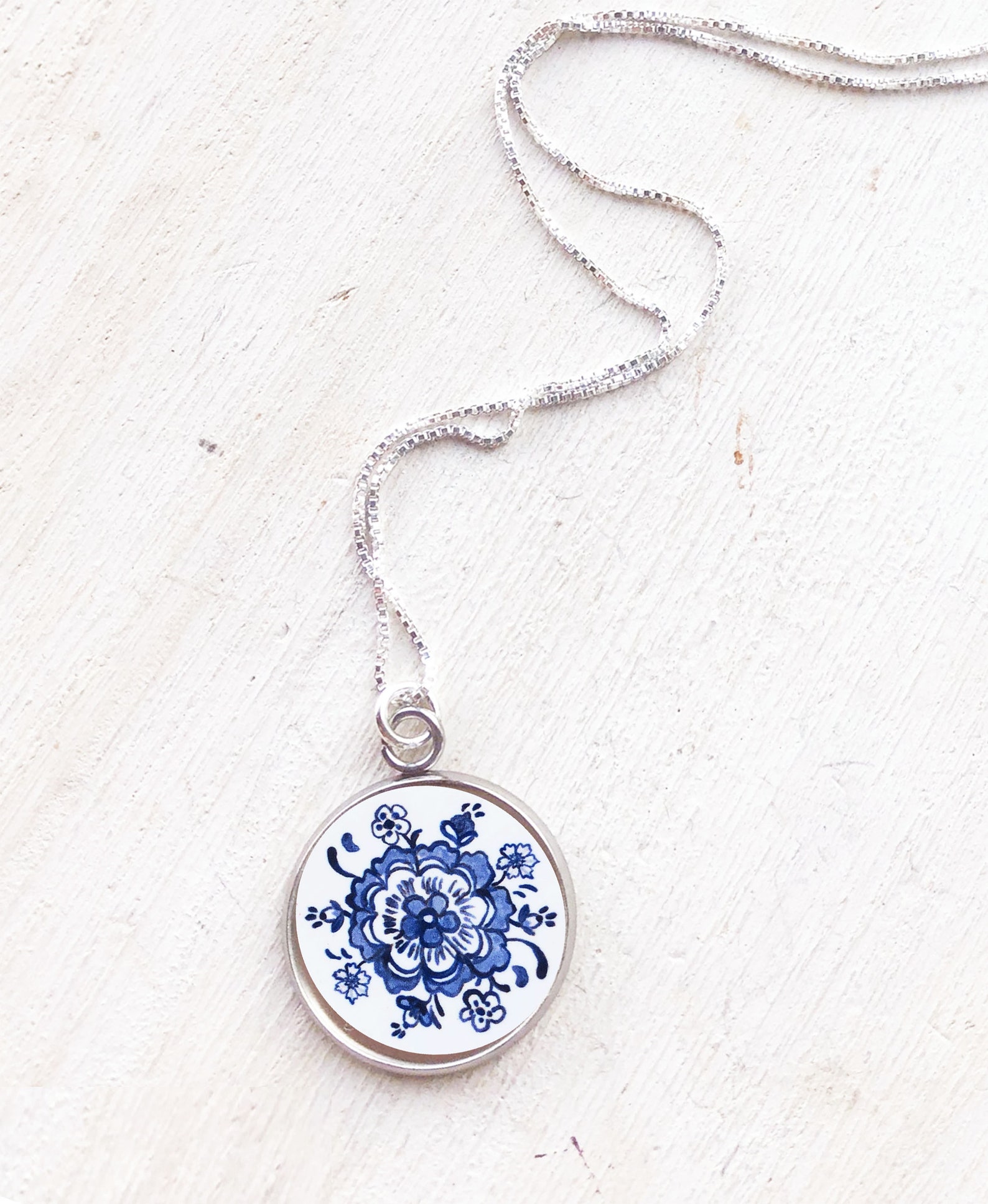 Delft Necklace, Delft Floral, Delftware, Delft Blue, Blue and White ...