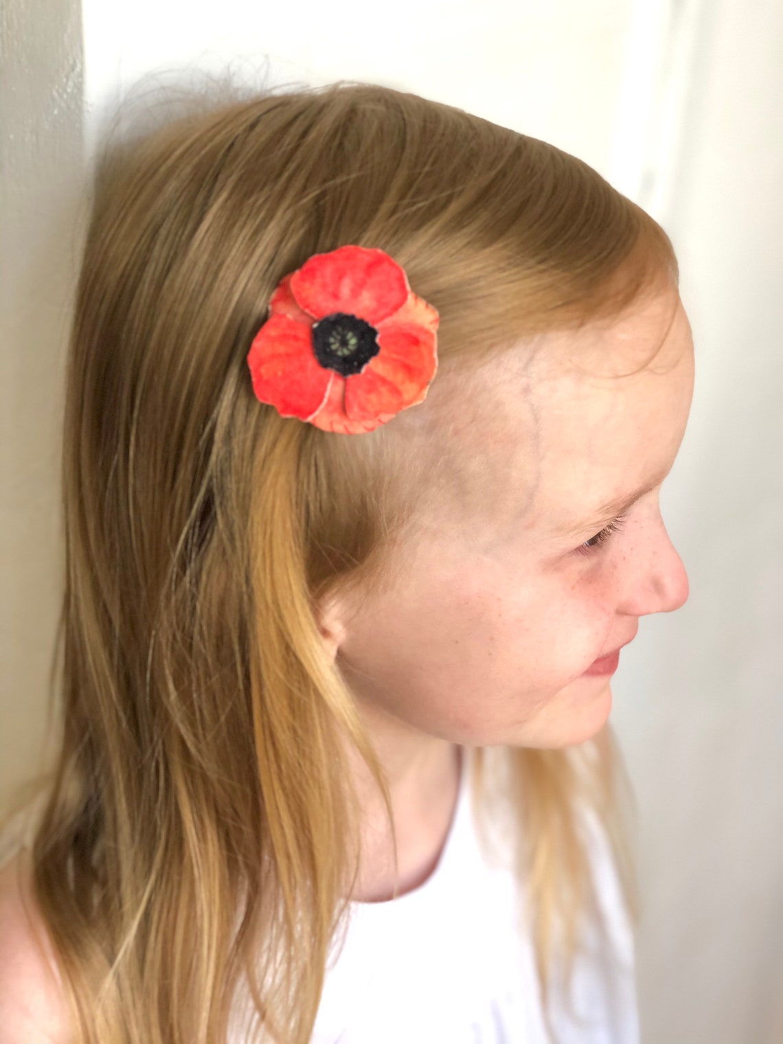 Poppy Flower Snap Clip Hair Clip Barrette for Women Girls | Etsy