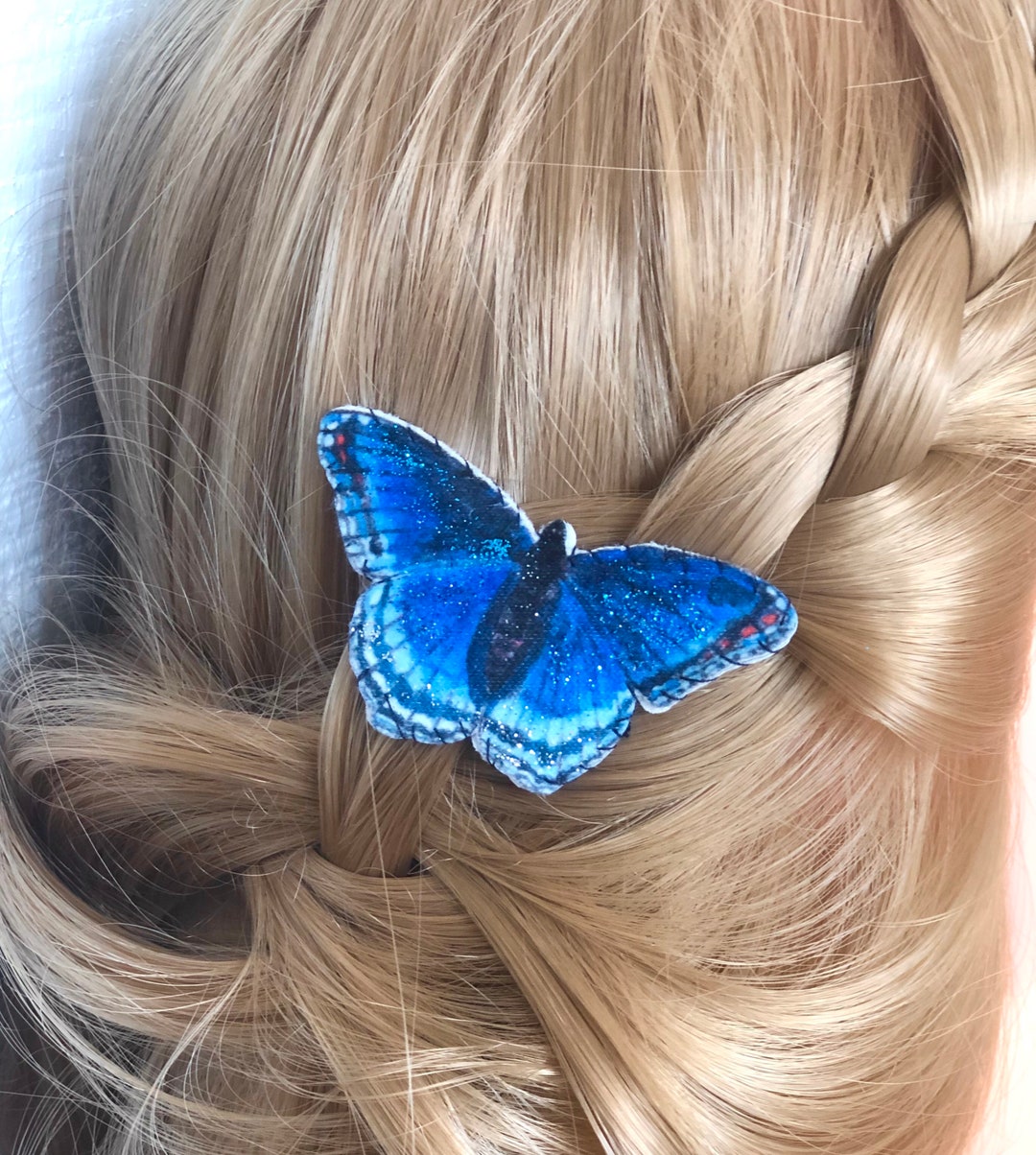 Blue Butterfly Snap Clip, Butterfly Hair Clip for Toddlers, Girls ...
