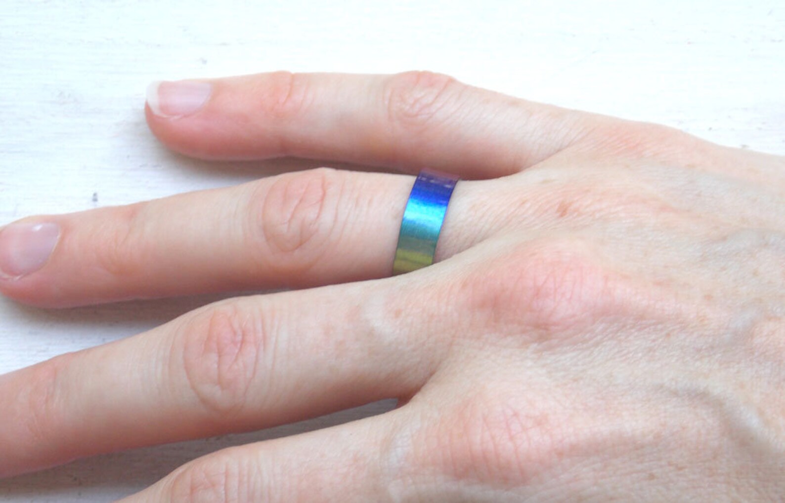 Iridescent Ring Multicolored Ring Fairy Ring Rainbow Color | Etsy