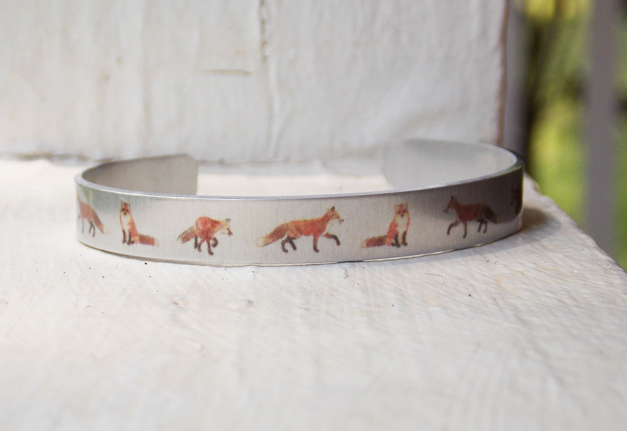 Fox Bracelet Fox Cuff Red Fox Silver Fox Wildlife Jewelry - Etsy