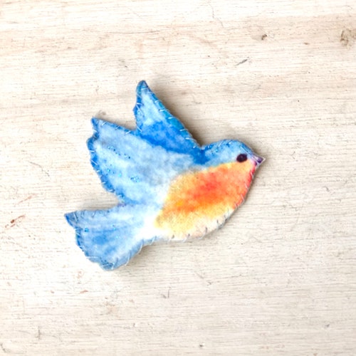 Bluebird Snap Clip Barrette Bird Hair Clip for Girls | Etsy